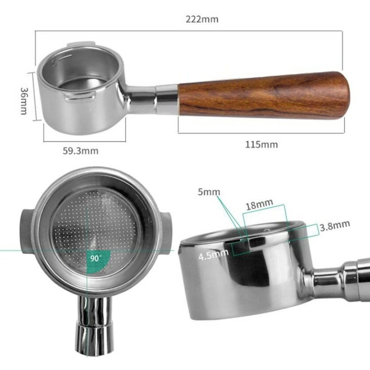 Kávé Fenék Nélküli Portafilter A Delonghi Ec200/Ec221/Ec0310 Szűrő 51Mm ...