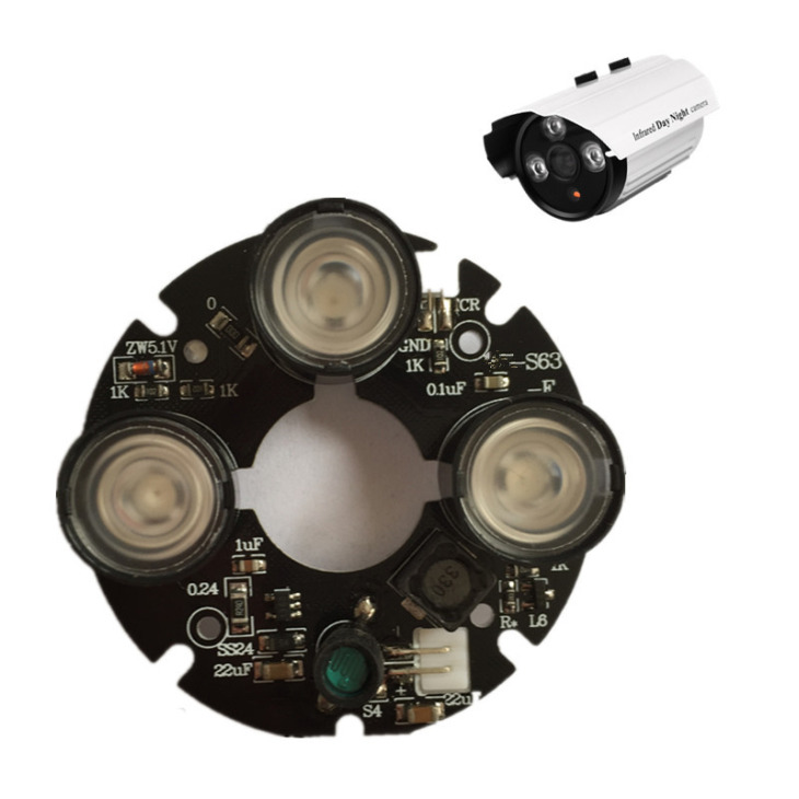 3 Tömb Ir Led Spot Light Infravörös 3x Ir Led Es Tábla A Cctv Kamerák