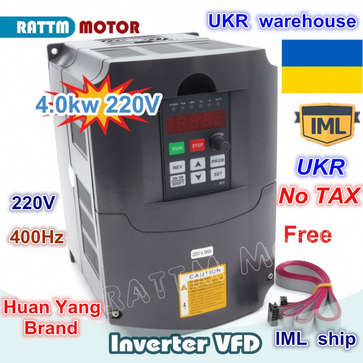 UK 4KW Változó frekvencia meghajtó VFD inverter 4HP-18A VSD 220V / AC ...