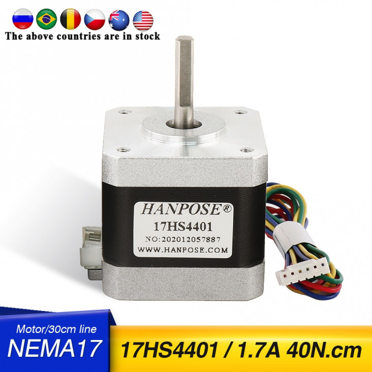 10db 4-ólom Nema17 Léptetőmotor 42 motor Nema 17 motor 42BYGH 1.7A ...