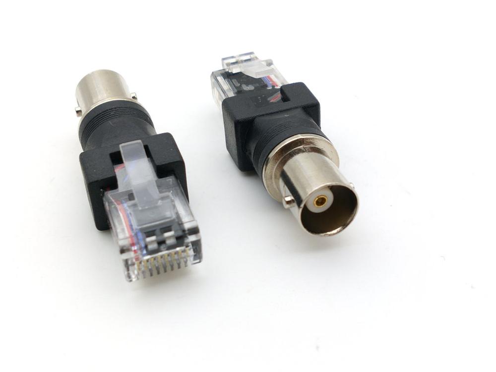 2db BNC aljzat RJ45 Férfi koaxiális Koaxiális Barrel Couplerconnector ...