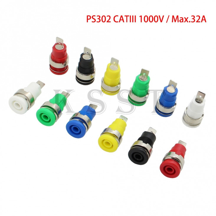 PS302 4mm banán Shrouded Panel tesztfoglalat Jack Biztonsági 4mm panel ...