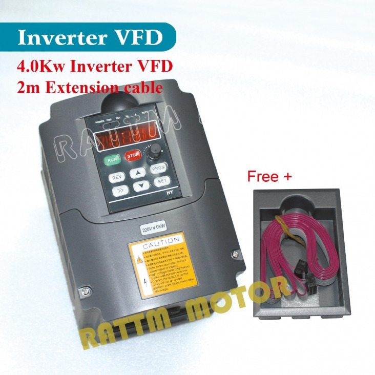 UK 4KW Változó frekvencia meghajtó VFD inverter 4HP-18A VSD 220V / AC ...