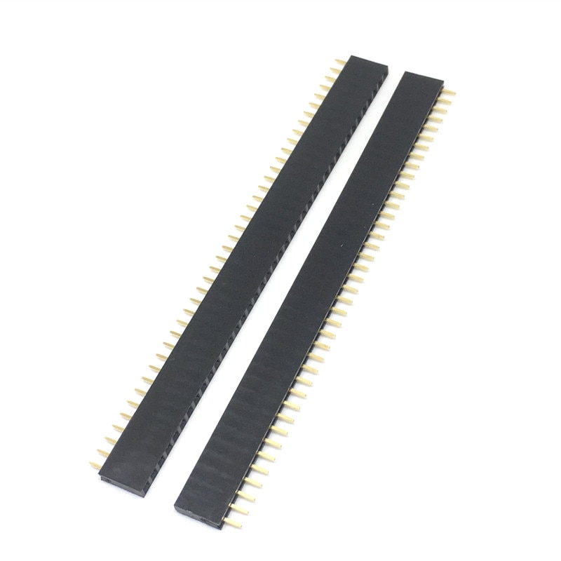 10db 1X40 PIN Single Row female pin header 2,54 mm Pitch Strip ...
