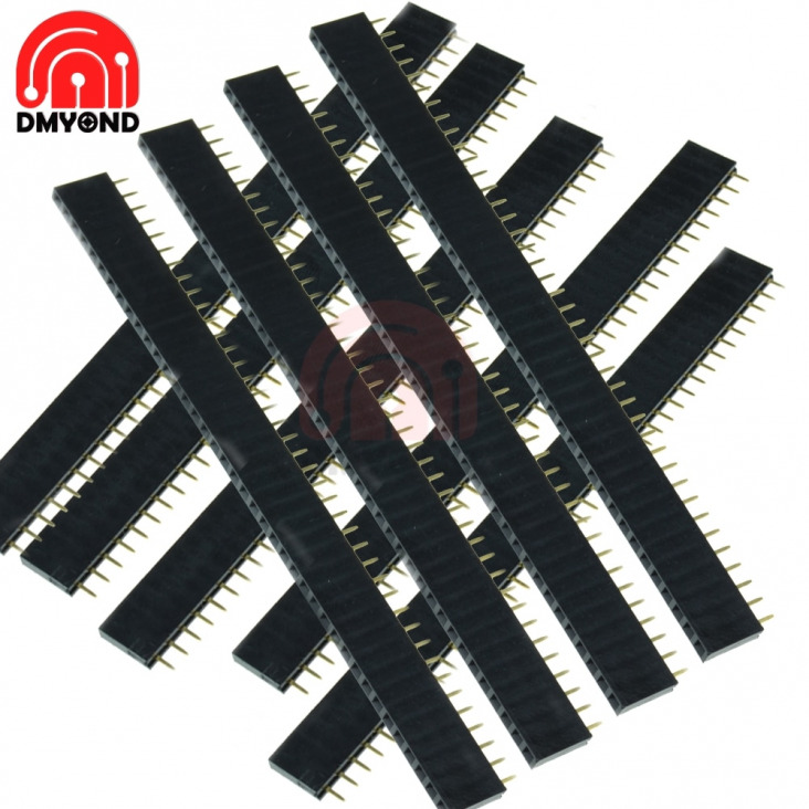 10db Set 40pin Single Row female Pins 2,54 mm Pitch Fejes Strip JSF ...