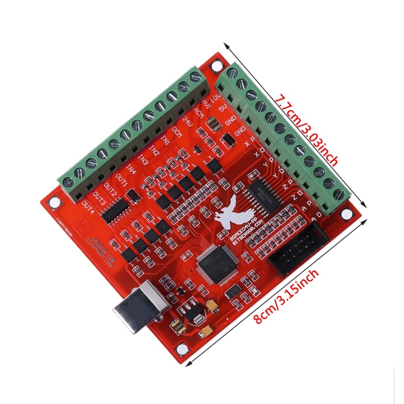 CNC USB Mach3 100khz Breakout Board 4 Axis Interface Driver Motion ...