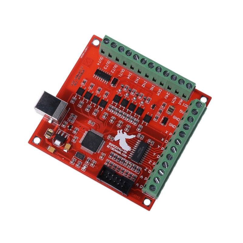 CNC USB Mach3 100khz Breakout Board 4 Axis Interface Driver Motion ...