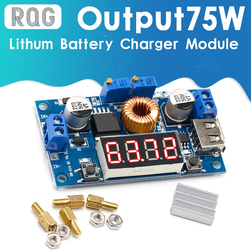 DC-DC 5A digitális LED meghajtó-lítium akkumulátor töltő modul CC / CV ...