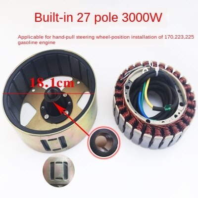 Elektromos autó benzinnyilvántartó generátor állórész pólus tekercs 27 ...