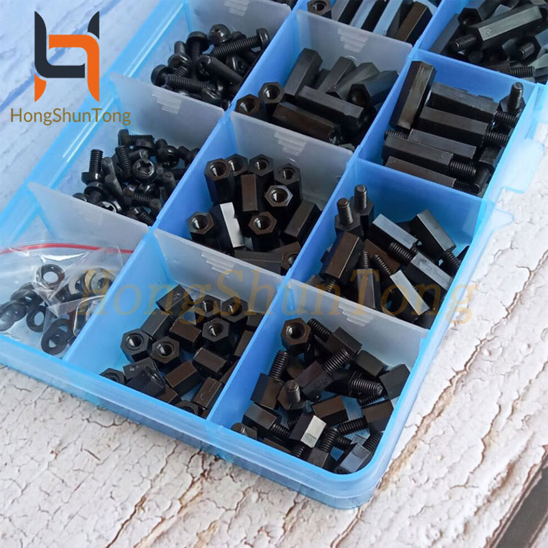 310Pcs / set M3 fekete Hex Nylon Standoff Spacer oszlop PCB alaplap fix ...