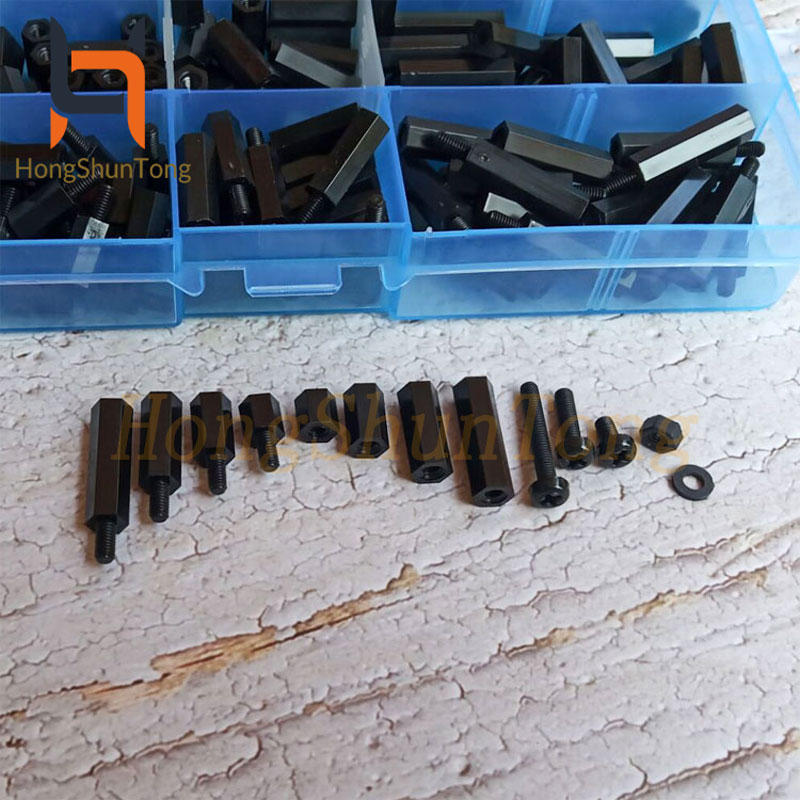 310Pcs / set M3 fekete Hex Nylon Standoff Spacer oszlop PCB alaplap fix ...