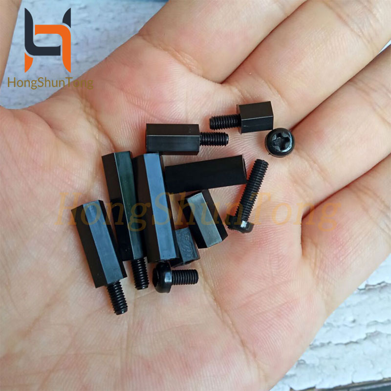 310Pcs / set M3 fekete Hex Nylon Standoff Spacer oszlop PCB alaplap fix ...