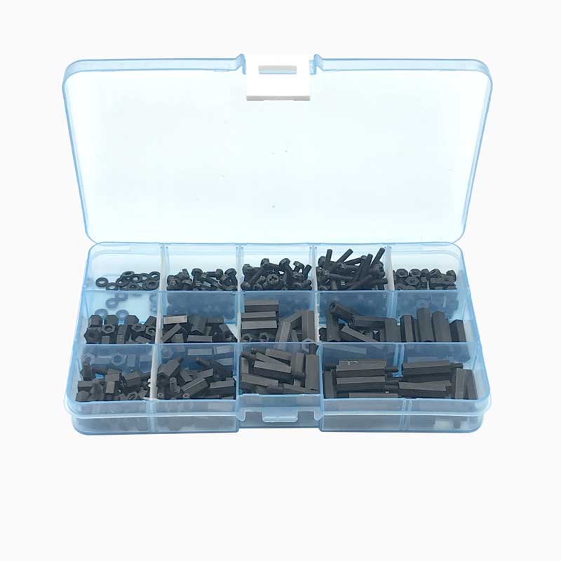 310Pcs / set M3 fekete Hex Nylon Standoff Spacer oszlop PCB alaplap fix ...