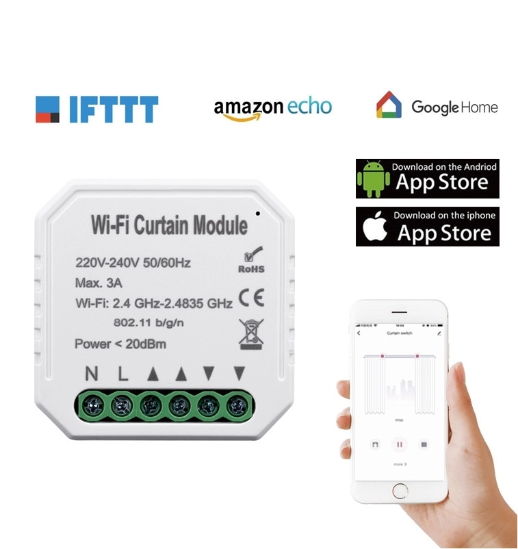 WiFi mini intelligens függöny kapcsoló modul Roller Blinds Shutter ...