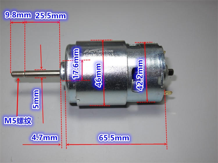 775 Dc Motor Dc 12V 18V 24V 36V Nagy Nyomatékú Elülső Golyóscsapágy ...