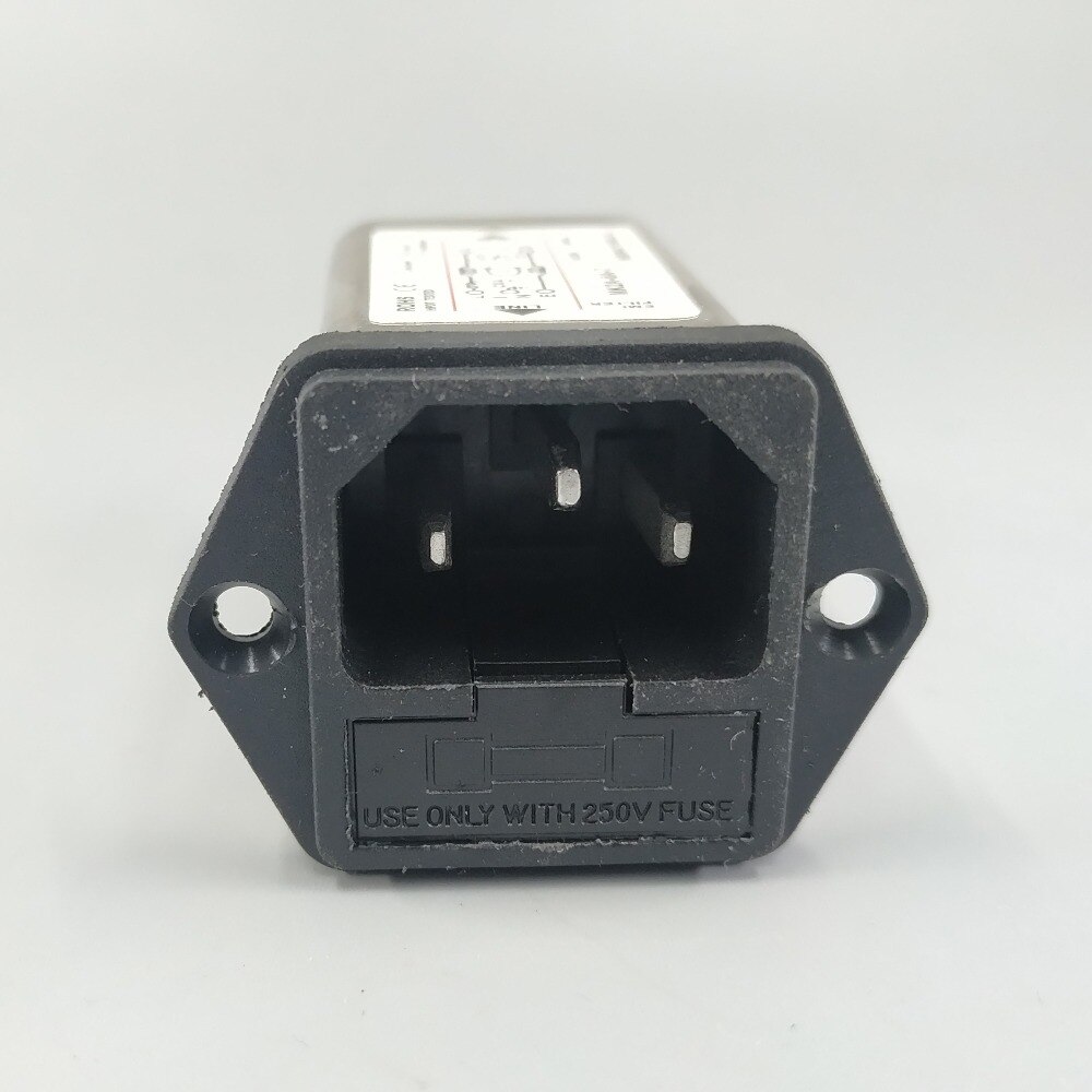 IEC bemeneti modul AC konnektorba biztosítékkal EMI szűrő 6A 115V ...