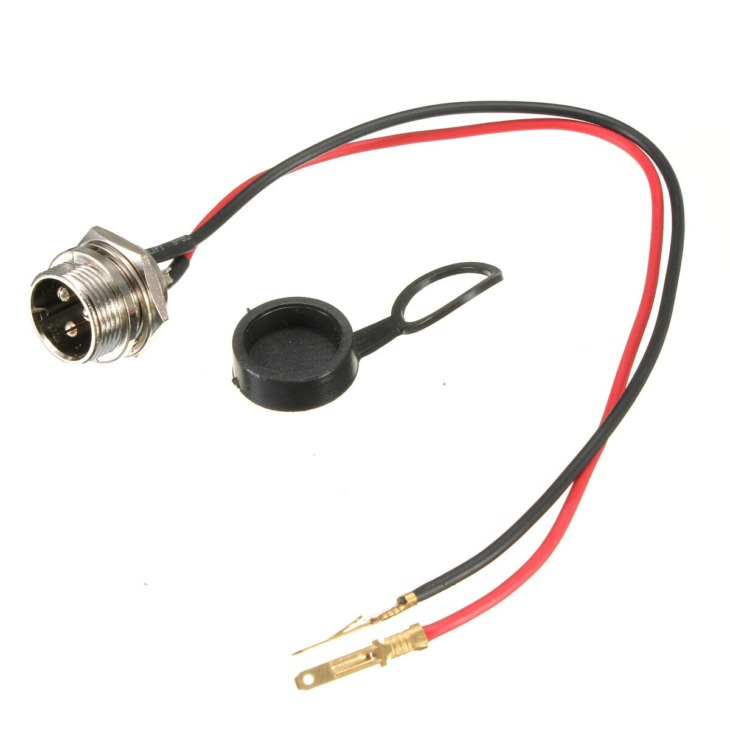 3 PIN-es akkumulátortöltő port csatlakozóaljzat vízálló sapkával ...