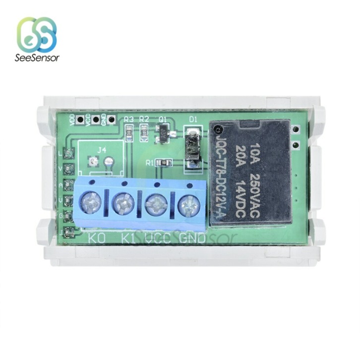 DC 12V 20A Dual Display Time relé modul késleltetés relé Mini LED-es digitális időrelé Timing ...