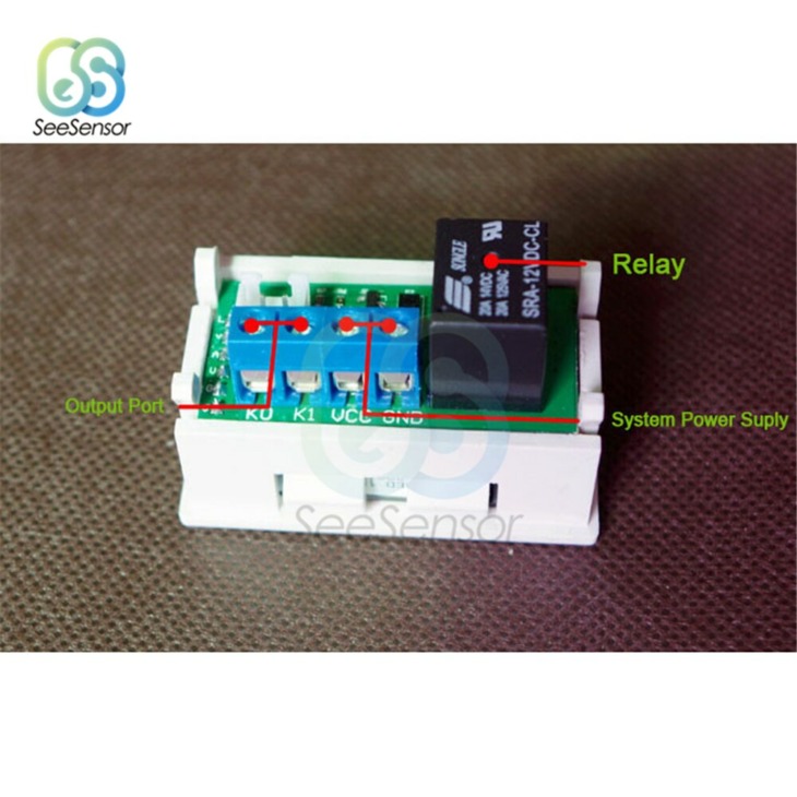 DC 12V 20A Dual Display Time relé modul késleltetés relé Mini LED-es ...