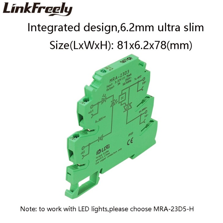 MRA-23D3 Mini 3A Input: 3V 5V 12V 24V 32V DC AC Szilárdtest relé Din ...