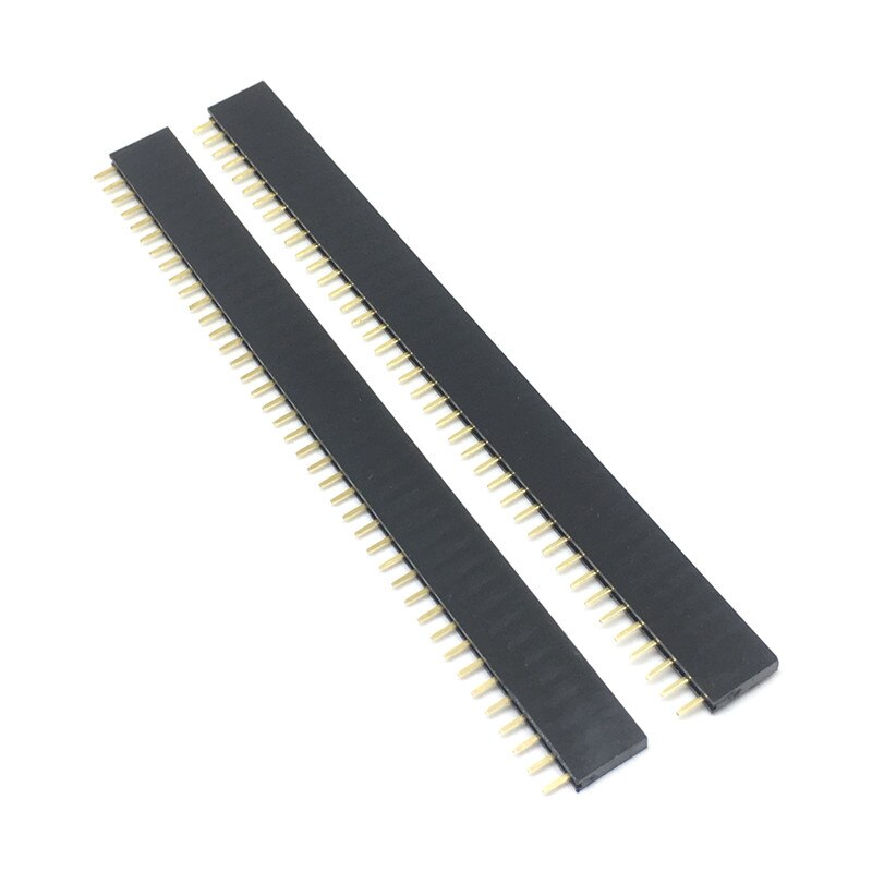 10db 1X40 PIN Single Row female pin header 2,54 mm Pitch Strip ...