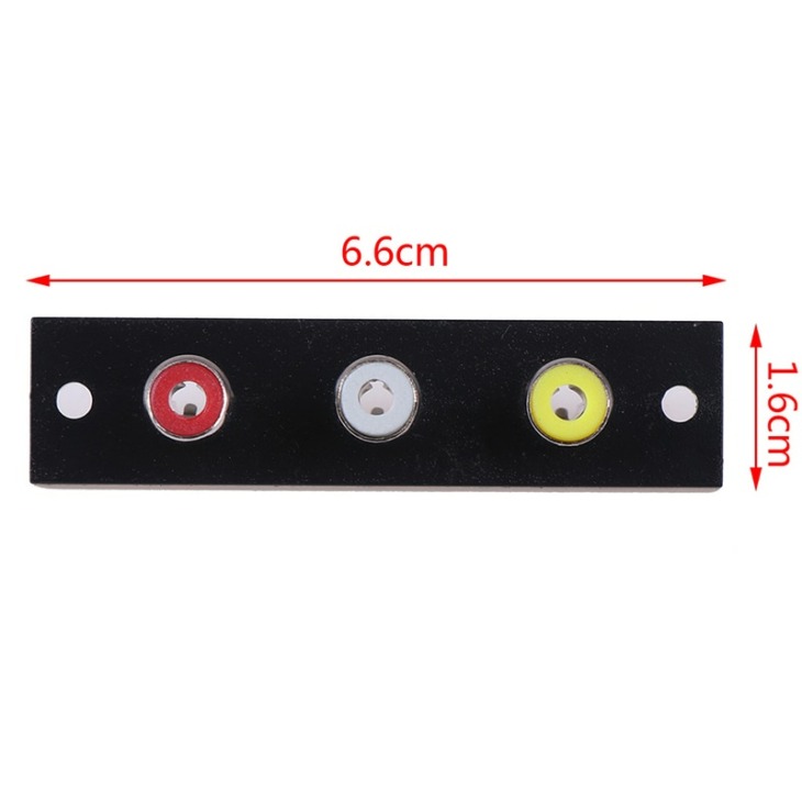 6.6×1.6cm 3 utas RCA terminál Wall Panel Plate bemenet Phono Váz Socket ...