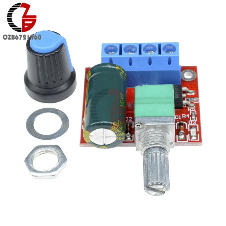 Mini 5A 90W feszültségszabályozó PWM 12V DC motor fordulatszám ...