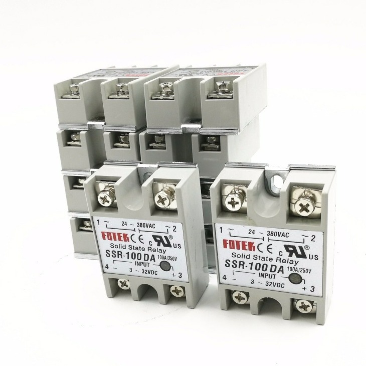 10db SSR100DA SSR-100DA gyártó 100A SSR Egyfázisú szilárdtest-relé, 3 ...