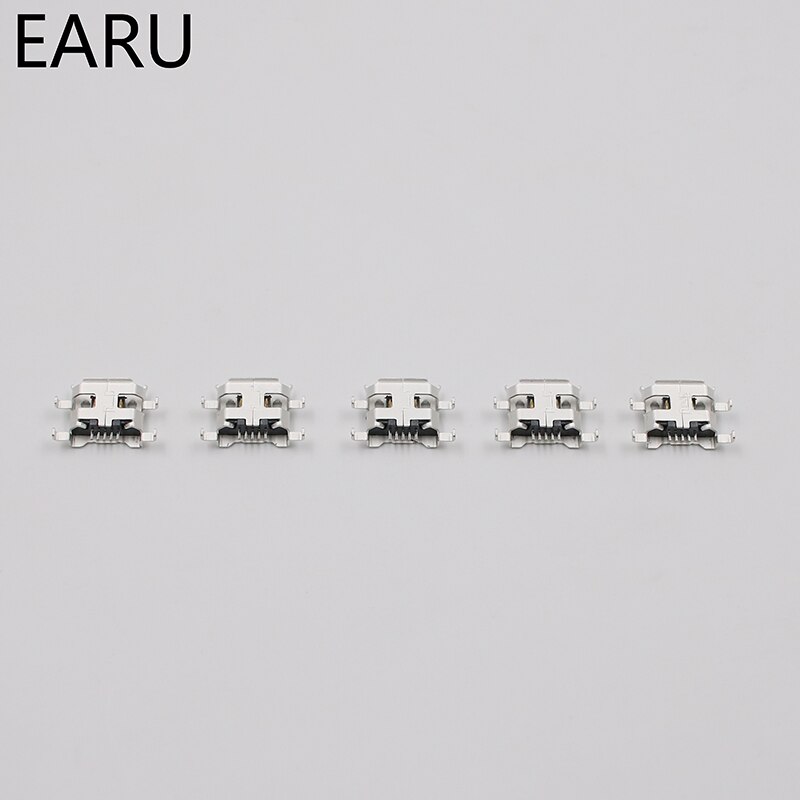 10db Micro USB 5pin B típusú 0.8mm csatlakozó aljzat Mobiltelefon Mini ...