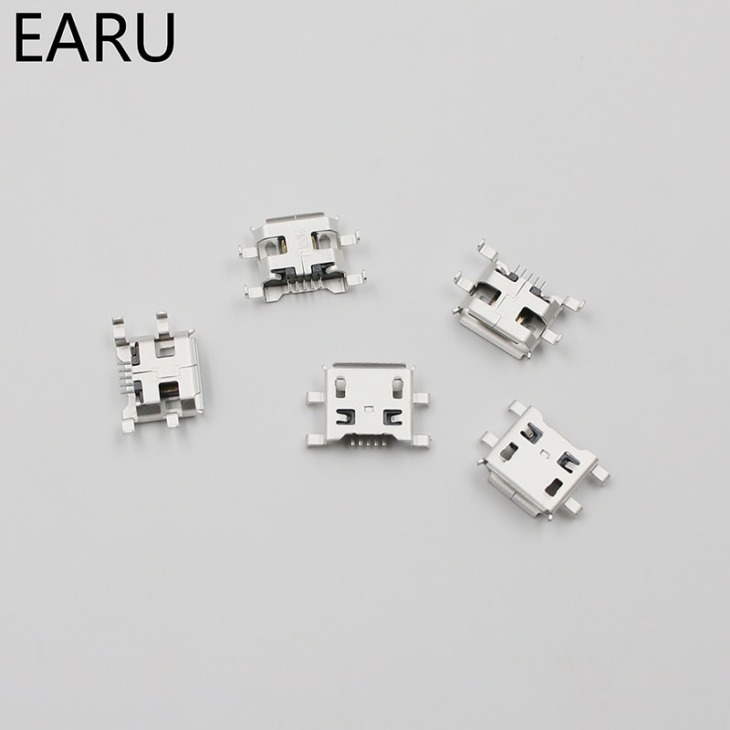 10db Micro USB 5pin B típusú 0.8mm csatlakozó aljzat Mobiltelefon Mini ...