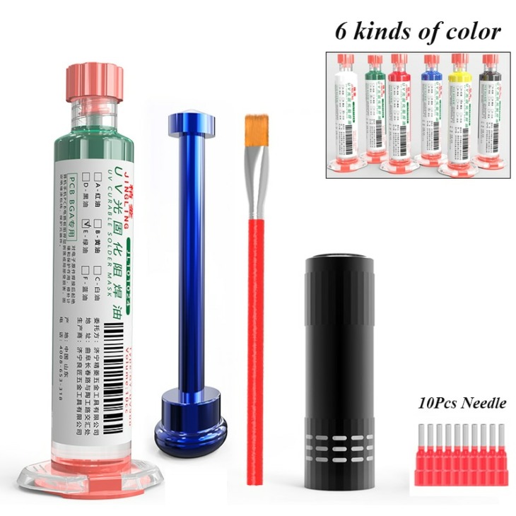 Zöld Piros 6 Színes Ragasztó Uv Fényre Forrasztósabionhoz Tinta Pcb Bga ...