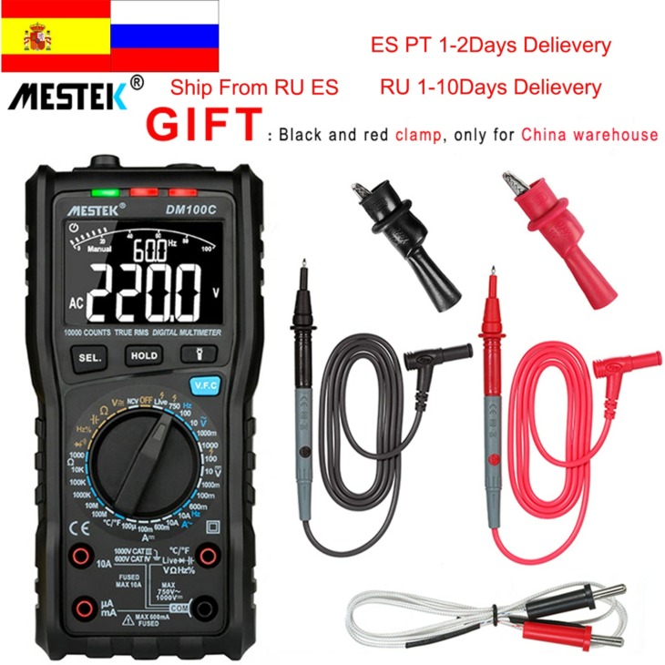 Mestek Digitális Multiméter Professzionális 10000 Grófok True Rms ...