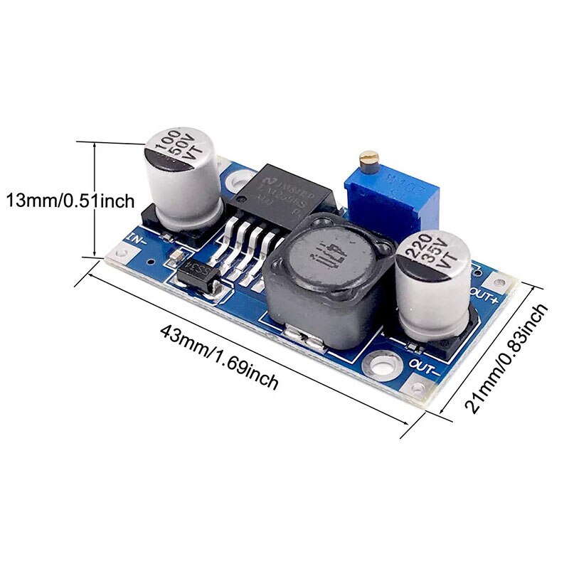 Csomagolás 10 LM2596 DC-DC Léptető átalakító modul tápegység DIP ...