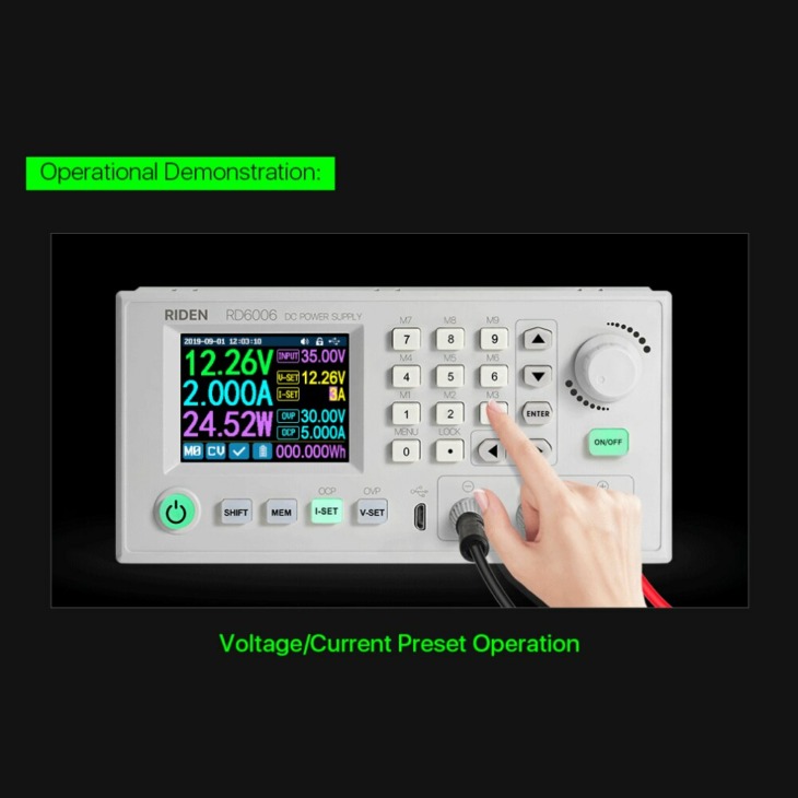 RD6006 RD6006W USB Wifi DC-DC Feszültség Áram Step-down Tápmodult Buck ...