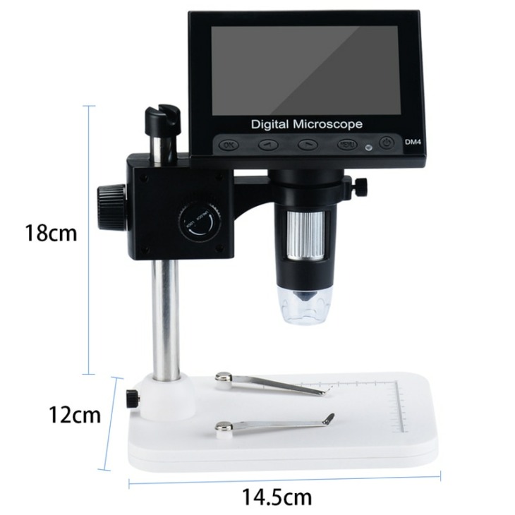 Microscopio Digitális Mikroszkóp 1200X Usb Mikroszkóp 4,3 Hüvelykes Lcd ...