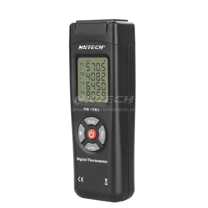 Nktech Nk-Tk1 Digitális Hőmérő Hőelem Hőmérsékletmérő K-Típusú 4-Utas Négycsatorna T1 / T2 / T3 ...