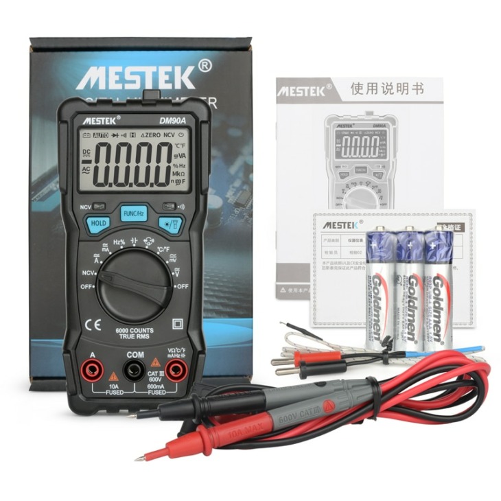 Mestek Dm90 Digitális Multiméter 6000 Számít Multimetro Digitális ...