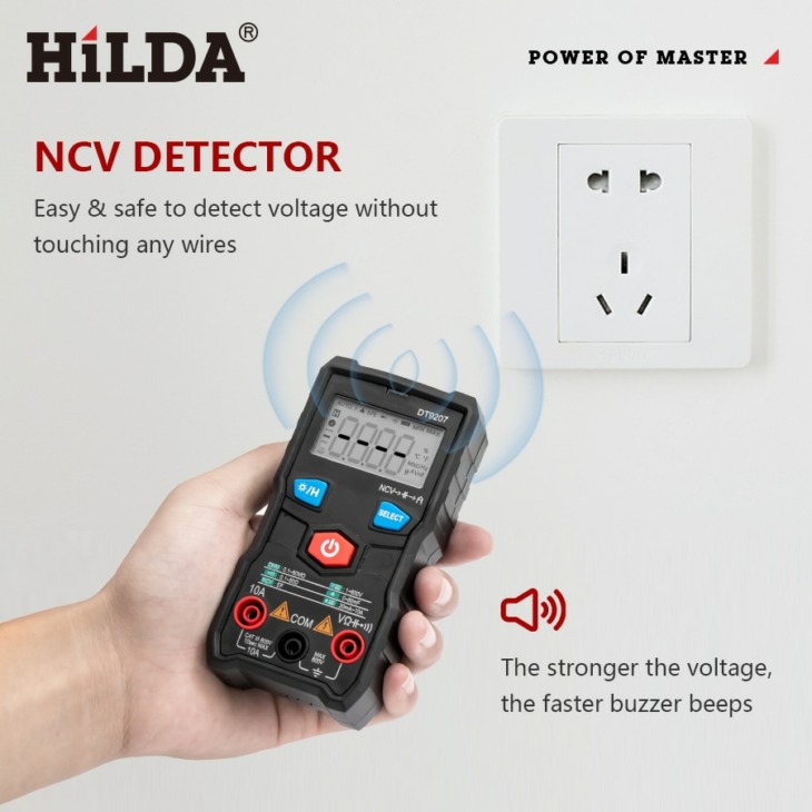 Hilda Digitális Multiméter Auto Ranging Ac / Dc Feszültségmérő ...