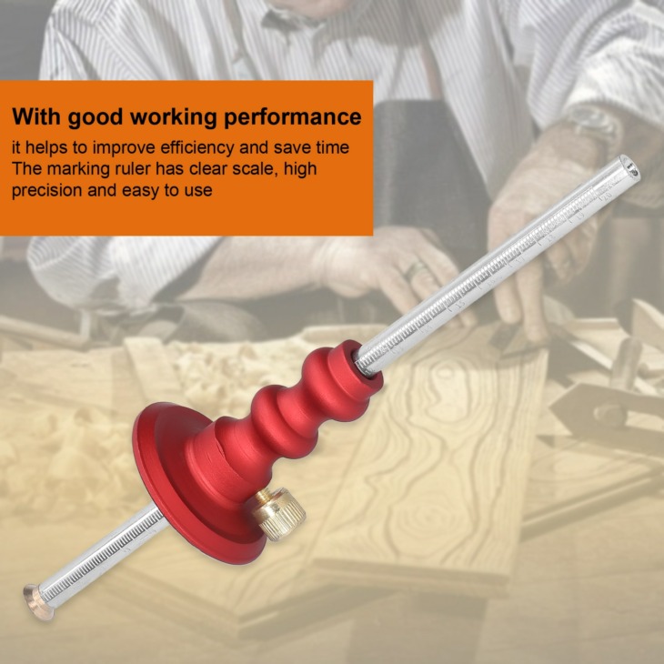 Woodworking Scriber Ruler 0-200Mm Wood Marking Gauge Mortise Scribe ...