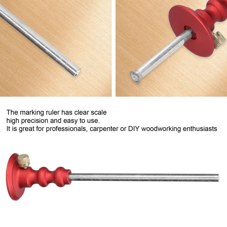 Woodworking Scriber Ruler 0-200Mm Wood Marking Gauge Mortise Scribe ...