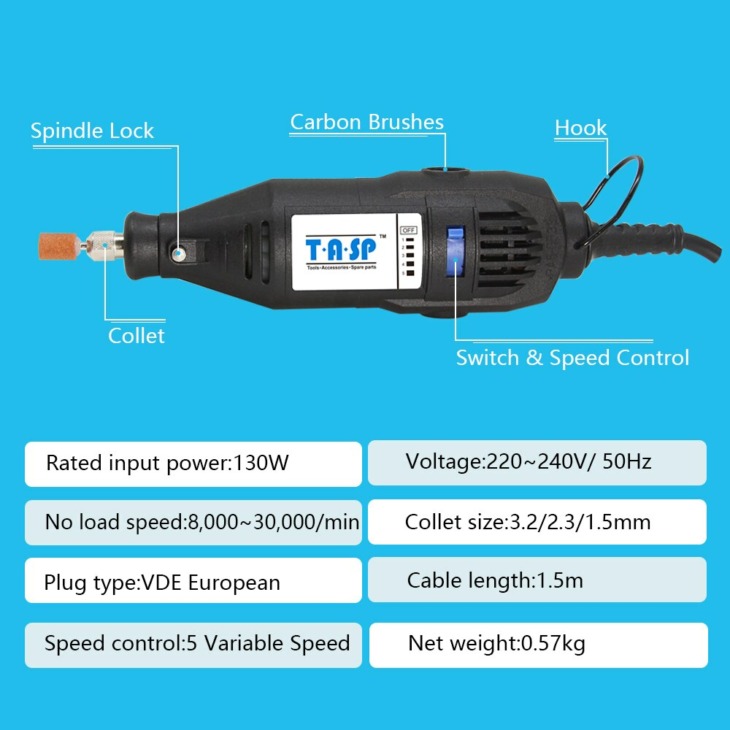 Tasp 220V 130W Elektromos Rotary Gravírozó Szerszám Készlet Dremel Mini Fúró Csiszoló Készlet ...