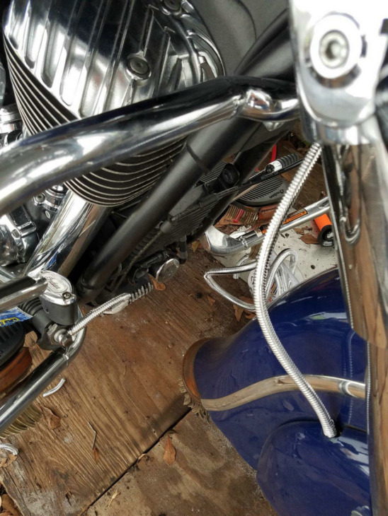 Chrome Pvc Motorkerékpár Kábelfedél Illeszkedik Motorkerékpár Atv ...