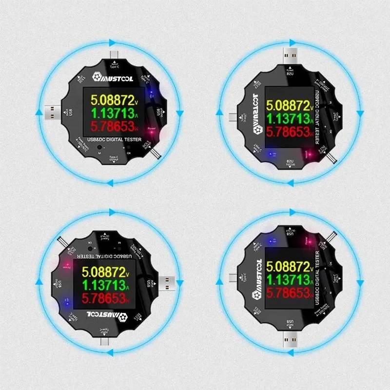 Mustool Ud18 Bluetooth Usb3.0 18In1 Usb Teszter Alkalmazás Dc Digitális ...