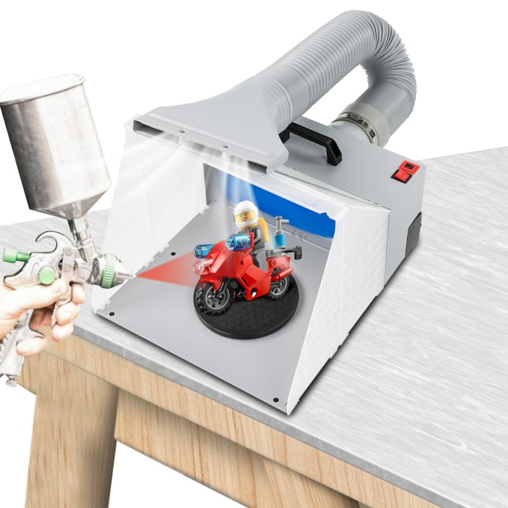 Hs-E420Dclk Airbrush Spray Booth Kit Craft Spray Booth Extractor Szűrés ...
