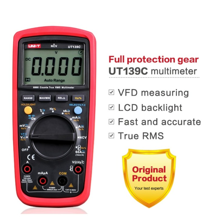 Uni-T Digital Multimeter Ut139C Ncv Multimetro True Rms Hőmérséklet ...