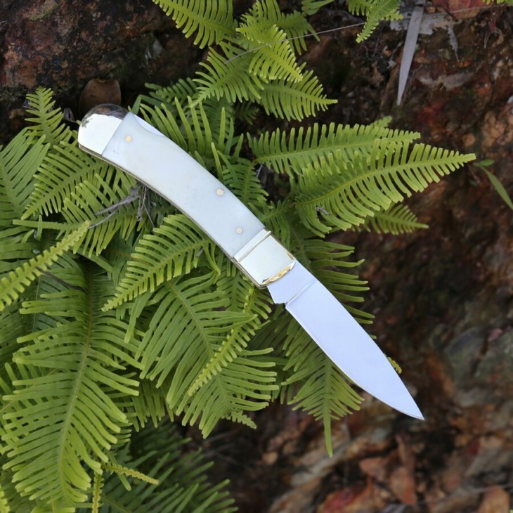 Bk Természetes Szarvasmarha Csont Összecsukható Kés 8Cr13Mov Acél Penge ...