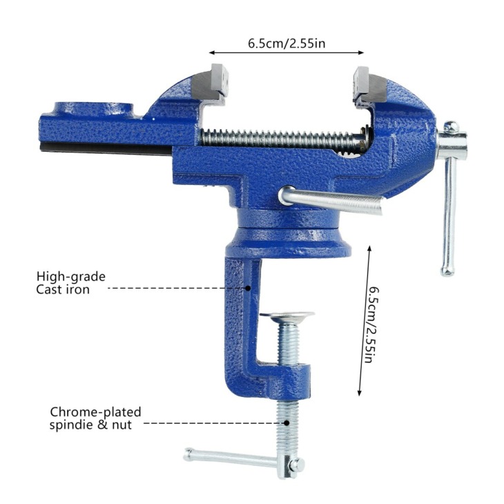 Bench Vise Jaw Szélesség 65Mm 360 Fokos Forgatható Öntöttvas Asztala ...