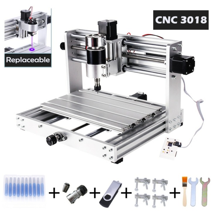 Cnc Router 3018 Pro Max Fémkeret Lézeres Gravírozó Gép 200W Orsó Grbl ...