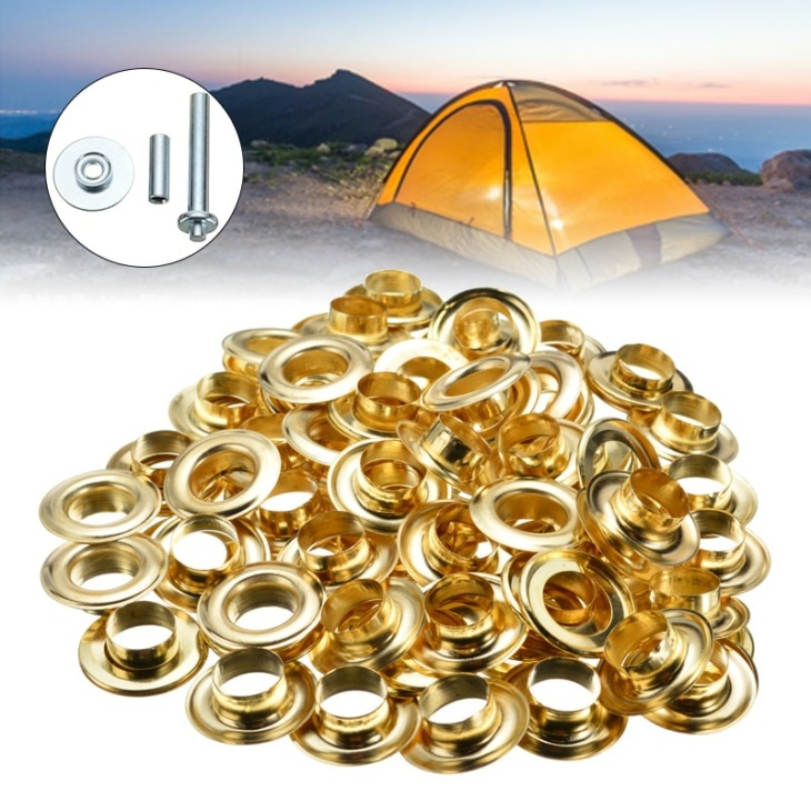 100Db / Set Tartós Ponyva Sátor Napellenző Groundsheet Eyelet Diy 1/2 ...