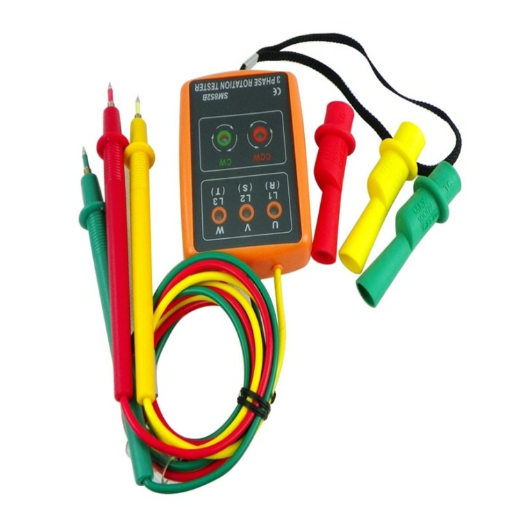 3 Fázisforgás Tester Digitális Fázis Jelző Detektor Led Berregő Sm852B ...